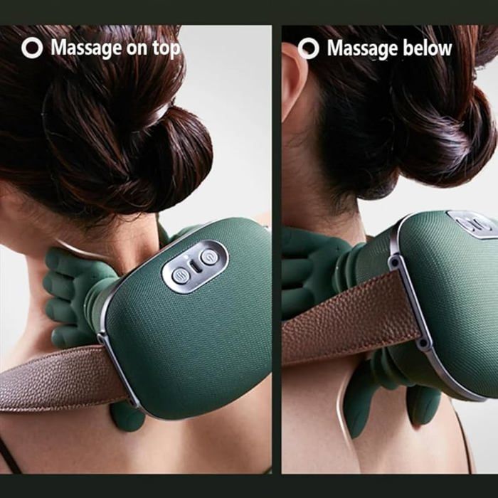 Masseur Chauffant Bionique Vert Zoserx Shiatsu Portable Cou Et Dos 2358