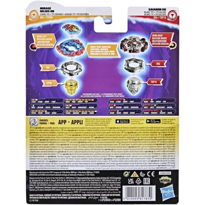Beyblade Burst Surge Dual Pack, 2 toupies de compétition Speedstorm ...