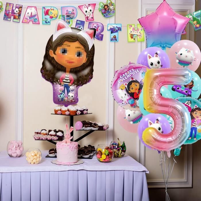 Gabby Chat Decoration Anniversaire, Gabbys Ballons Anniversaire ...