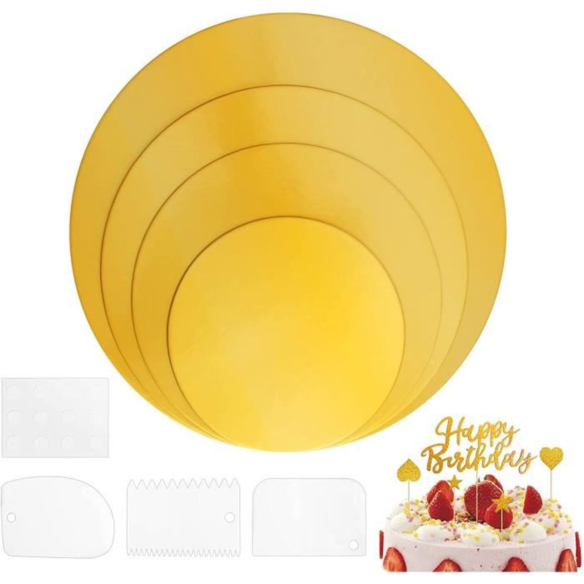 18 PCS Support à Gateau Rond, Carton Gateau Rond Cake Board 30 cm Cake ...