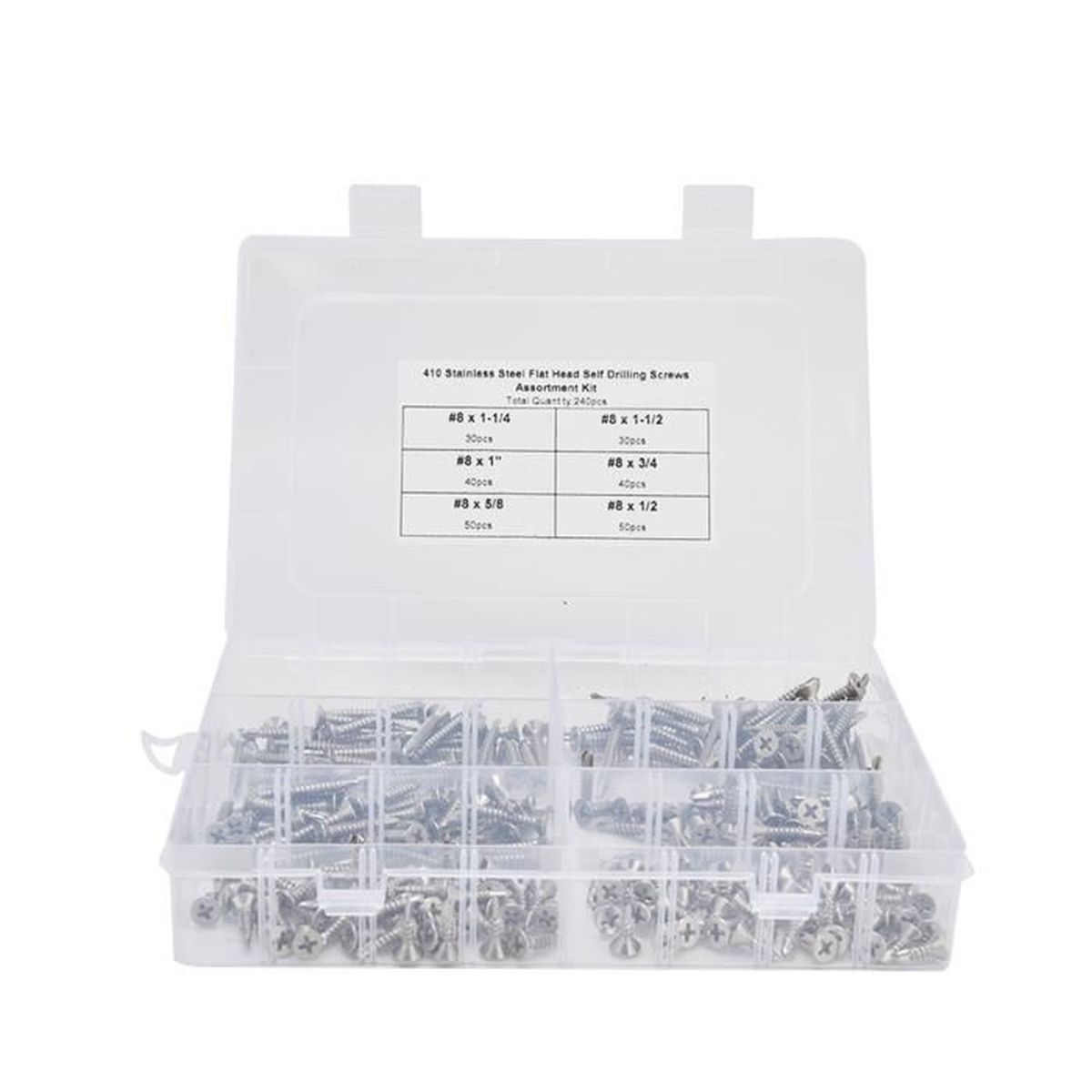 AUN-Boîte de vis Kit d'assortiment de vis résistant à la corrosion et résistant à l'usure en ...