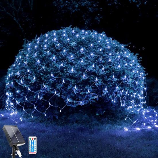 Filet Lumineux Solaire Filet Solaire Guirlandes de 192 LED 8 Modes 2 M ...