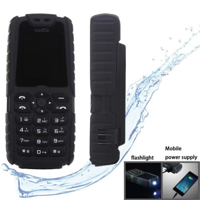 Téléphone Ultra résistant Double SIM Grande autonomie 5000mAh NOIR ...