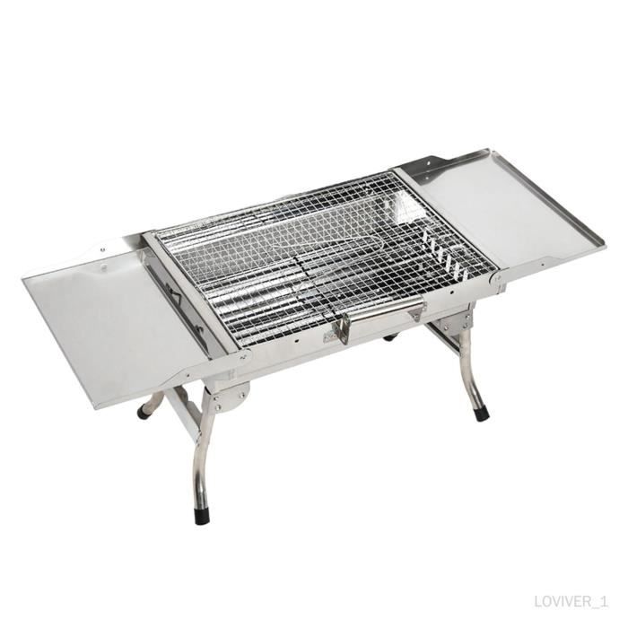 Réchaud de barbecue compact pour barbecue à charbon de bois pliant pour ...