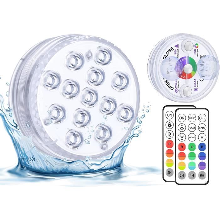Lumière LED Submersible, 13-led RGB Éclairage Lampes Sous-Marines Multi-couleur avec ...