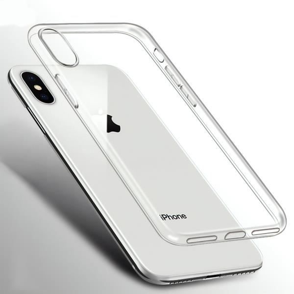 Coque iphone XS Transparent, Silicone Liquide Housse avec Ecran Verre ...