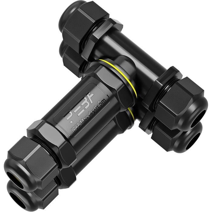 Connecteurs de câbles étanches Boîte jonction étanche 3 broches ...