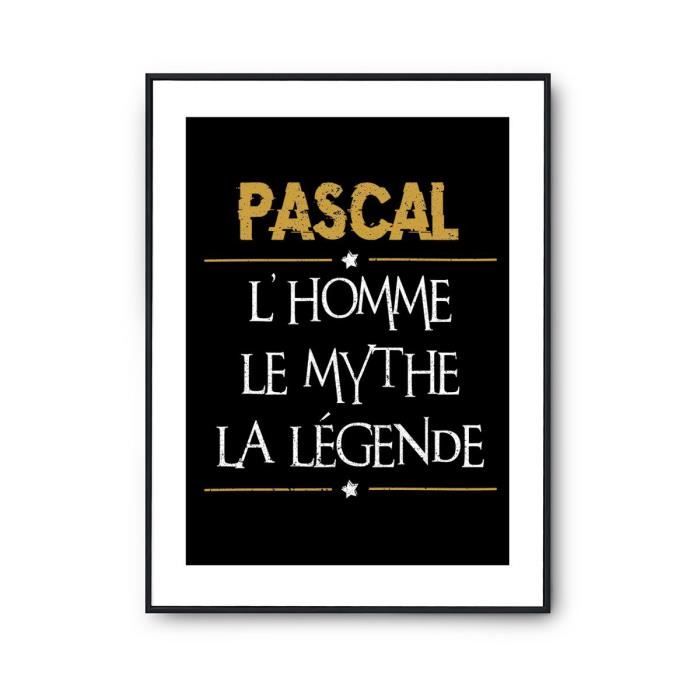 Affiche - Pascal - Jaune - Humour - Décoration murale - A2 - Papier 310 ...