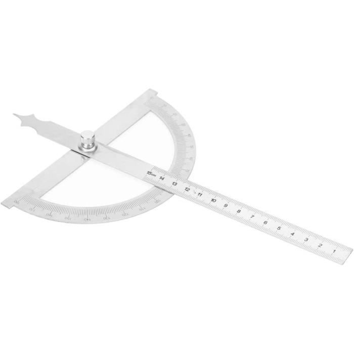 Outil de mesure d'angle rapporteur d'angle en acier inoxydable 0 à 180 ...