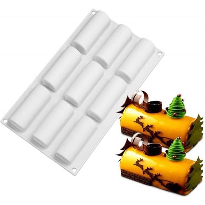 Moule Silicone mini bûche bûchette ou moule insert 9 cavités pour ...