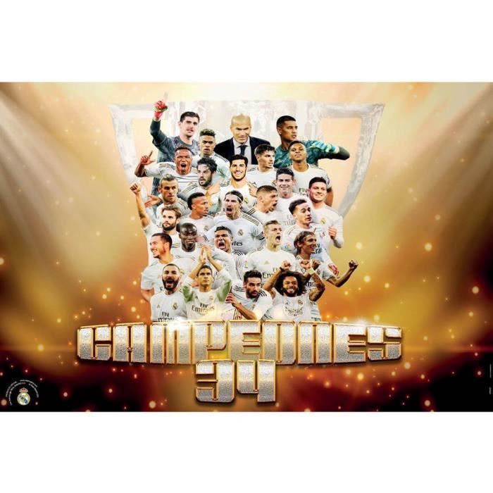 Real Madrid CF - Poster CAMPEO - Cdiscount Maison
