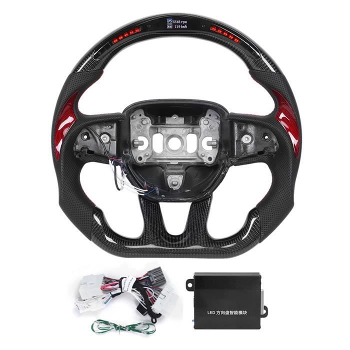 Garosa Volant LED Volant, volant en fibre de carbone LED Race Affichage ...