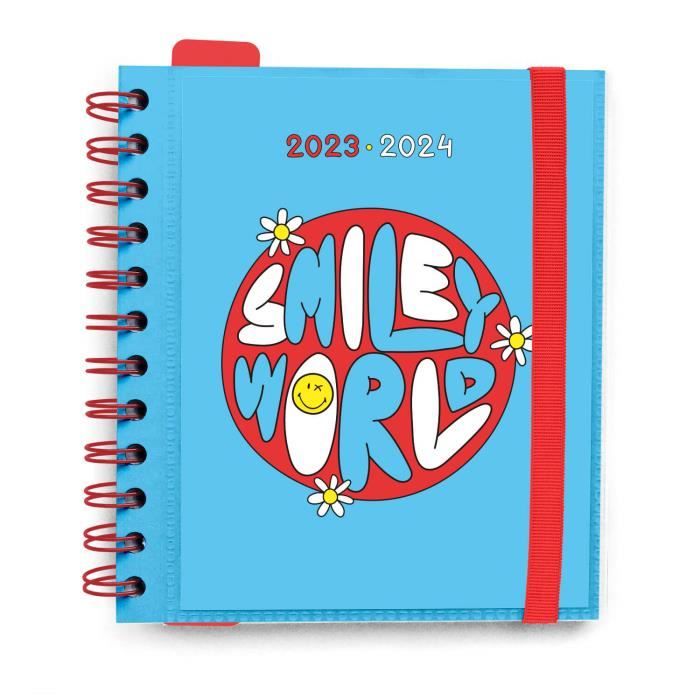 Agenda scolaire 2023-2024 Smiley World Day 11 Months Page Medium ...