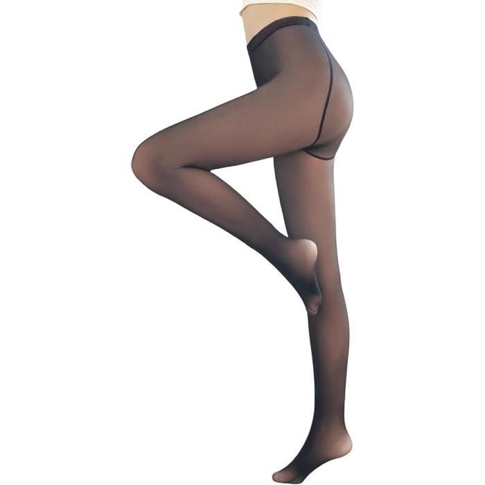 Collant Polaire Femme Translucides Leggings pour Femmes Leggings épais d'hiver Collants chauds ...
