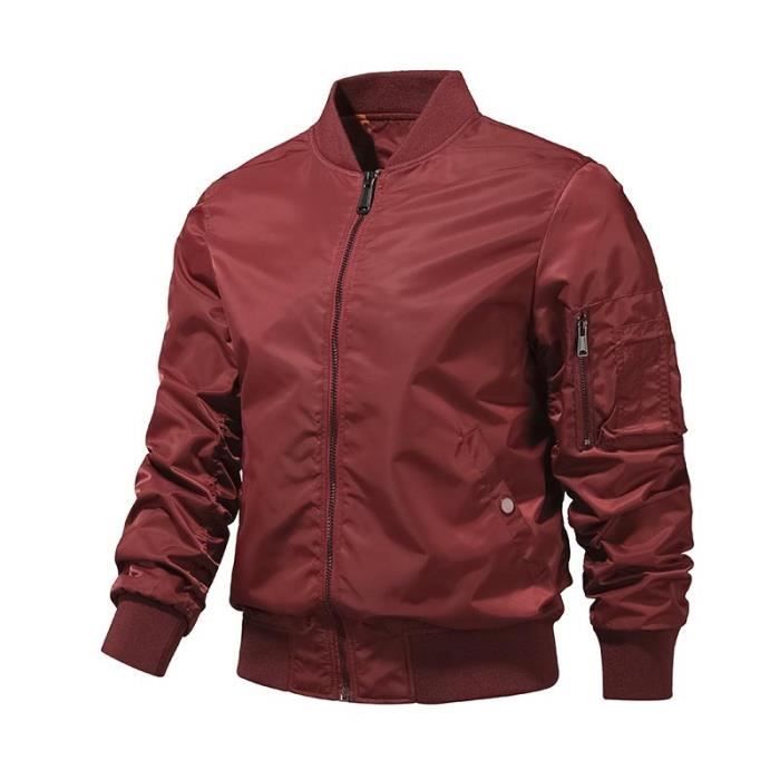 Blouson Bomber Epais Homme Automne Hiver Casual Veste Zippee Col ...