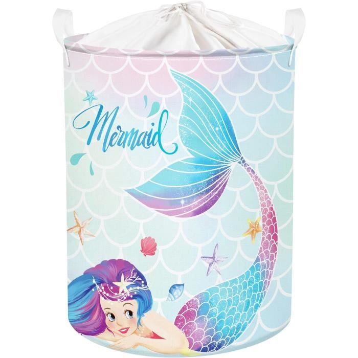 45L Corbeilles À Linge Filles Sirène Multicolore Coquillages Étoile De ...