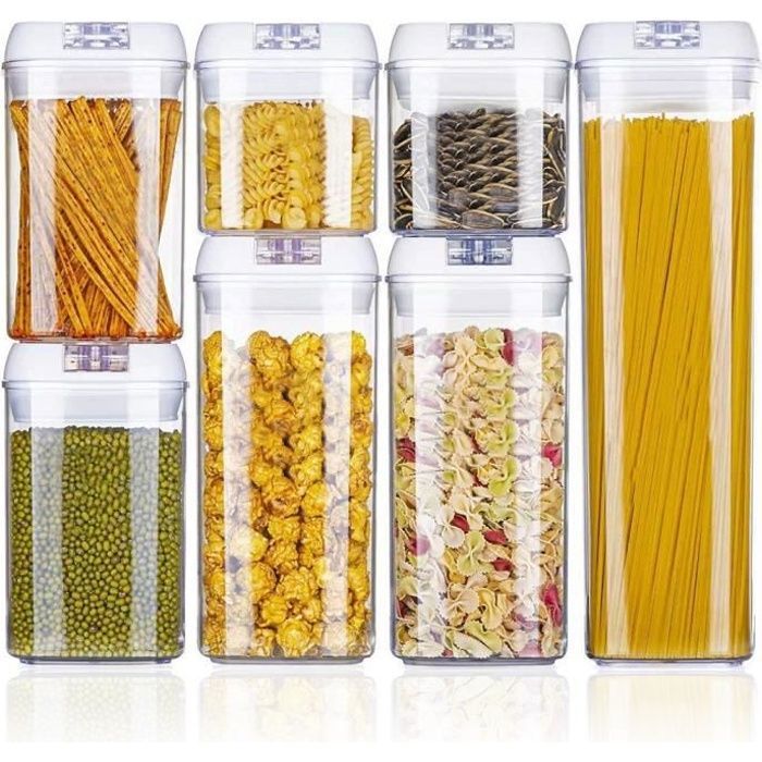 SHENTIAN Lot de 7 Boîtes de Conservation Alimentaire en plastique avec ...