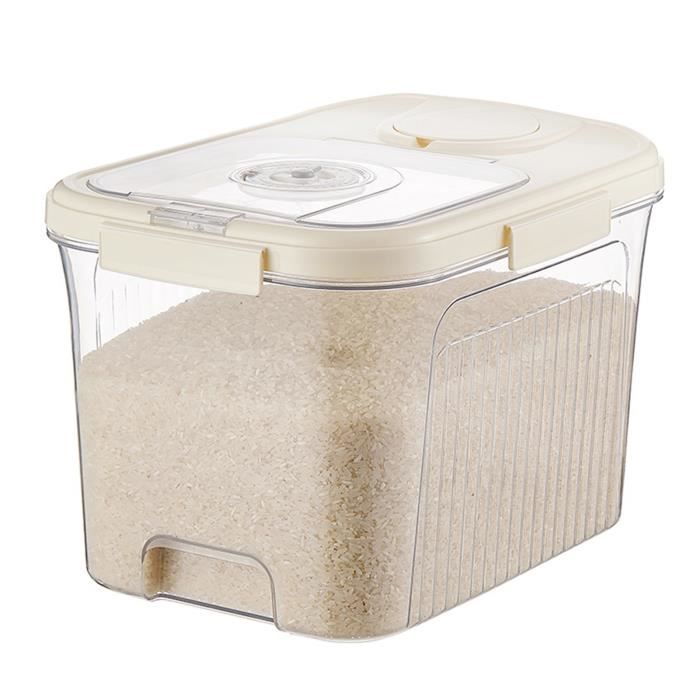SURENHAP bac de stockage de riz Boîte de stockage de riz, transparente ...