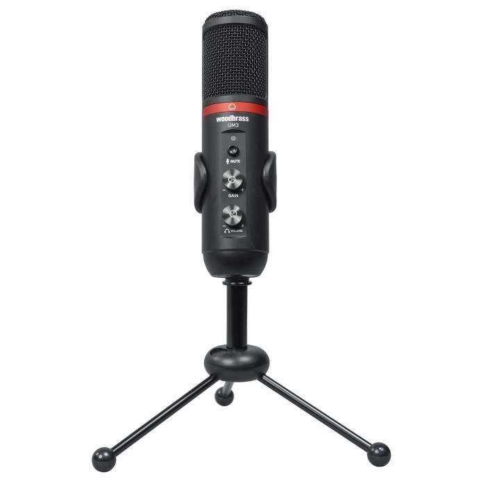 WOODBRASS UM3 - Micro Streaming, Podcast, Visio, Gaming. Microphone USB ...
