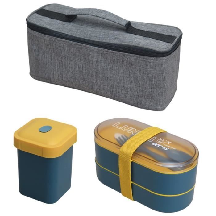 LUNCH BOX,Blue Set--Boîte à Déjeuner en Matériau Sain, à Double Couche ...