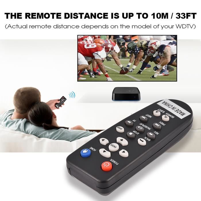Juz Télécommande Pour Wdtv Télécommande De Remplacement Pour Tv Wdtv