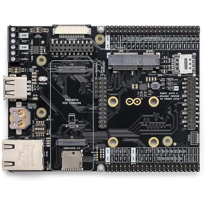 Carte d'extension - Arduino - Portenta Mid Carrier - Ethernet - USB ...
