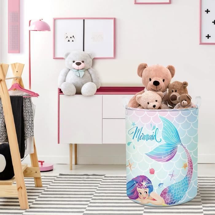 45L Corbeilles À Linge Filles Sirène Multicolore Coquillages Étoile De ...