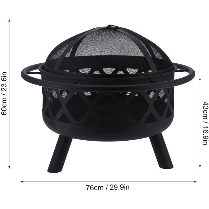 Foyer de Feu Exterieur, Brasero pour Jardin, Cheminée de Jardin Poêle ...