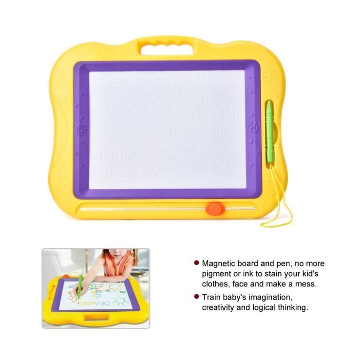 VGEBY Planche à dessin Magnetic drawing board, large colorful magnetic ...