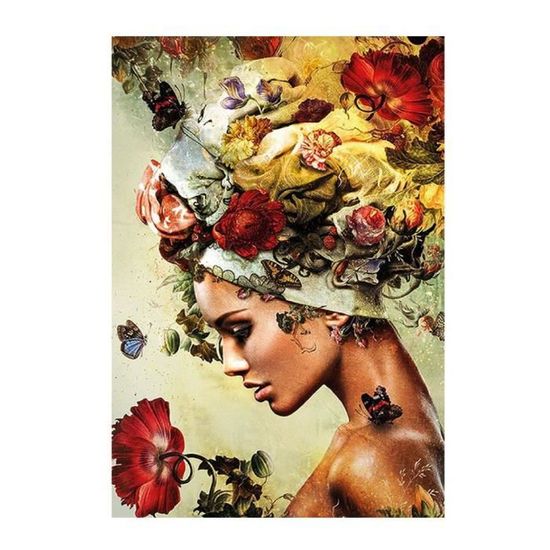 Affiches pour Chambre Profil Femme Fleur Art Affiches et Impressions ...