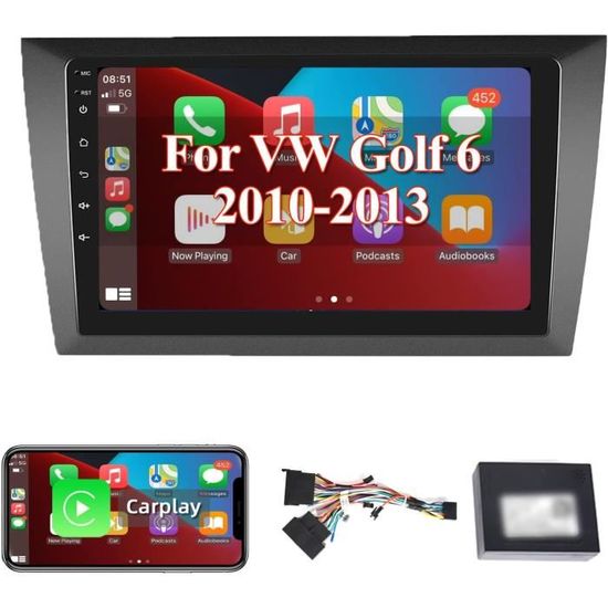 Carplay Android Autoradio Pour Golf 6 2010-2013, 2 Din Autoradio Avec ...