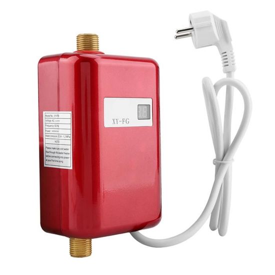 Chauffe‑eau électrique 220V 3800W Mini chauffe-eau instantané électrique réservoir Salle de ...