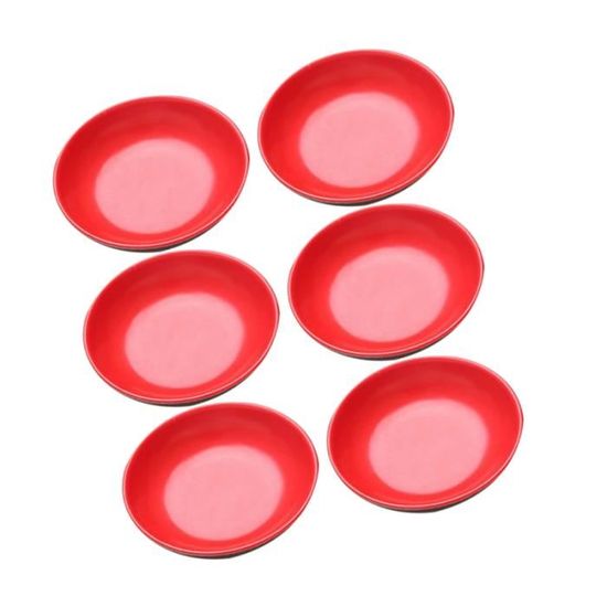 6 PCS Imitative Céramique Condiment Assaisonnement Trempette Bol Plat ...
