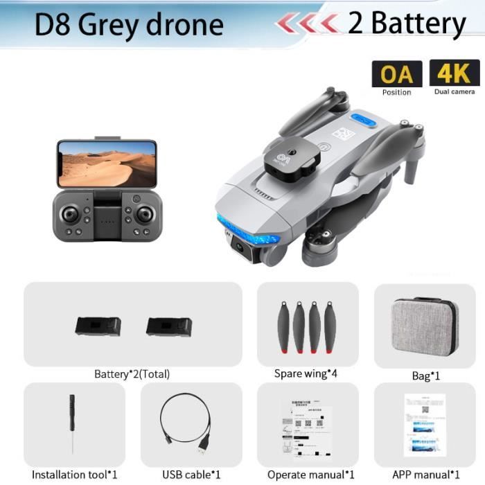 Gery-4K-OA-2C-2B-DIXSG D8 2023 Mini Drones Professionnels HD Caméras de ...