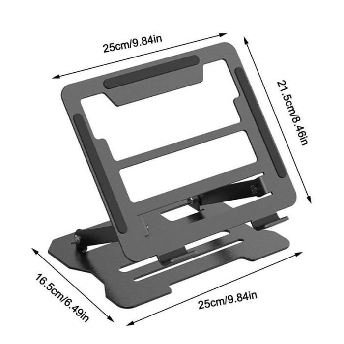 Noir-Support pliant pour ordinateur portable, support de tablette ...