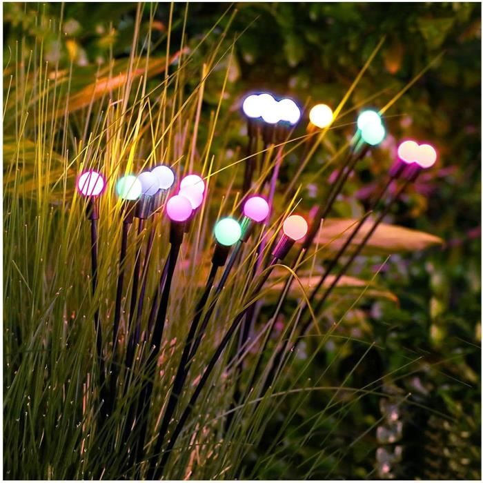 Lucioles Solaire Jardin, 4 Packs De 6 8 10 Led Eclairage Exterieur Solaire Decoratif, Avec 2 ...