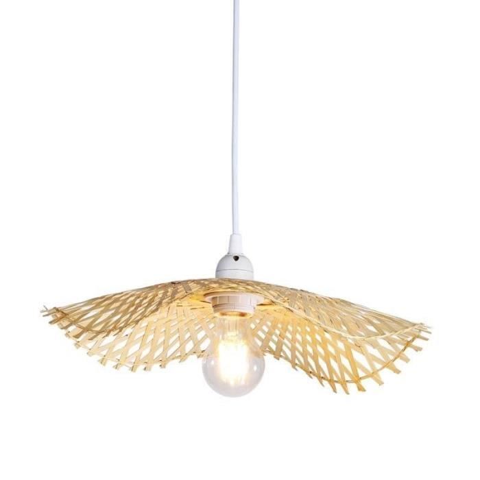 Suspension en osier "LISA" - Blanc - Cdiscount Maison