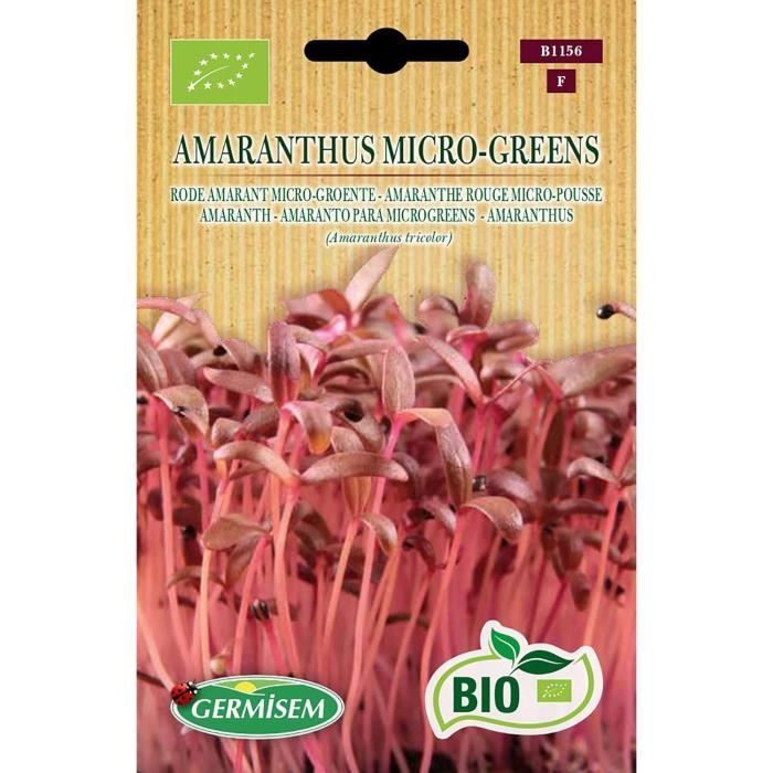 Germisem Bio Graines Amaranthe rouge micro-pousse.[G237] - Cdiscount Jardin