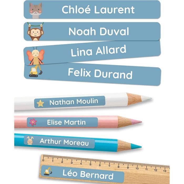 Étiquettes autocollantes personnalisées pour l'école et la maternelle ...