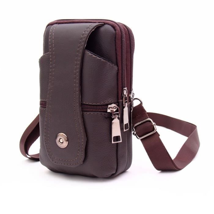 Sac banane,en cuir Pu pour hommes,Texture classique,Design créatif ...