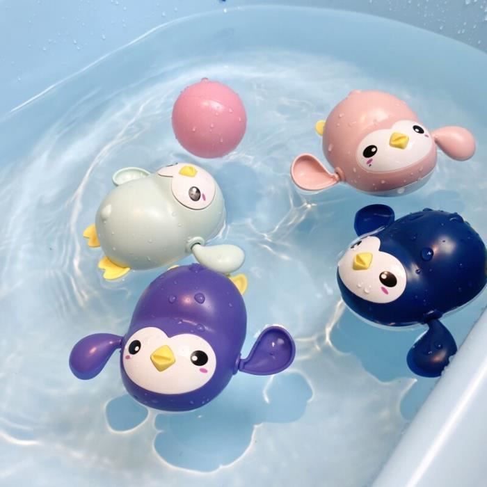 Jouets de bain pour bébé - Petit pingouin vaporisateur d'eau - Bleu ...