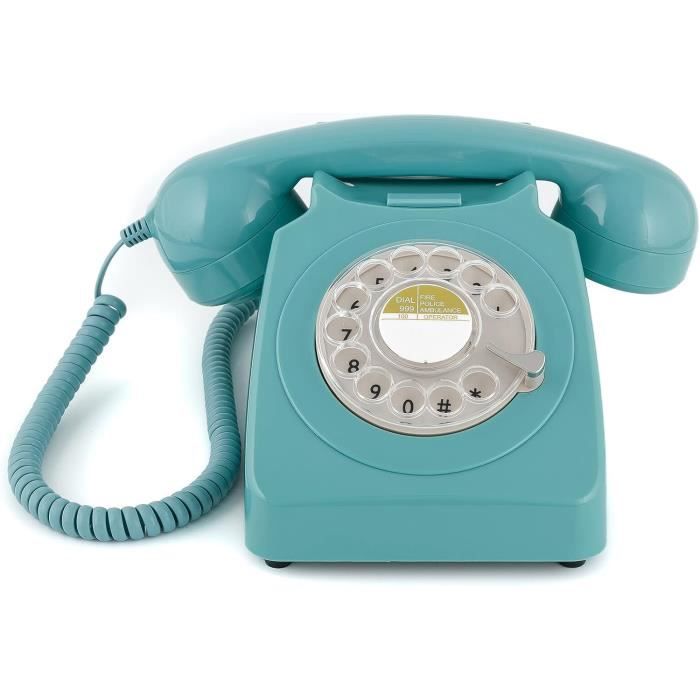 Téléphone Fixe Rétro De Style Années 1970 À Cadran Rotatif - Cordon ...