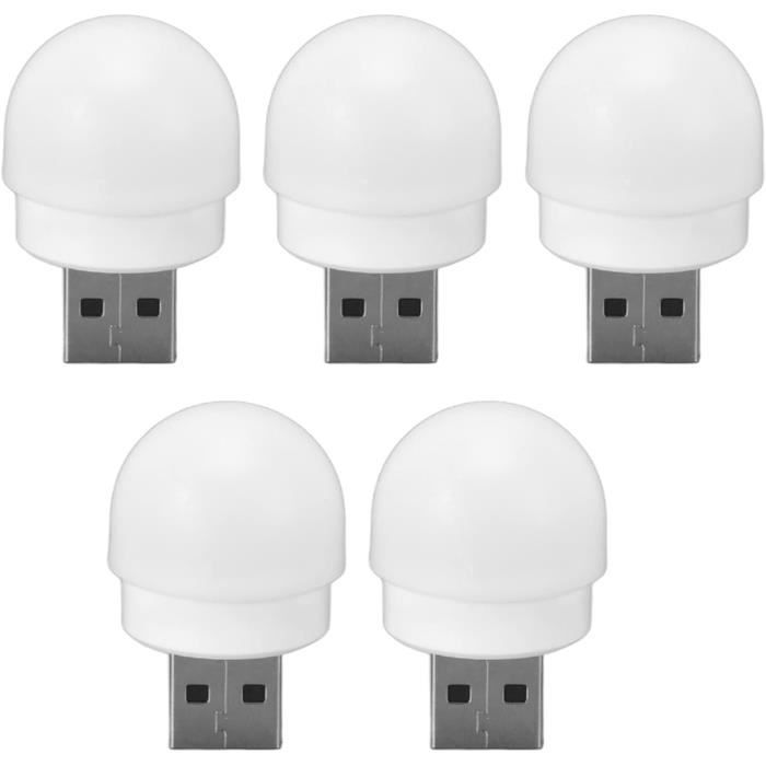 Mini Ampoule Led,5 Pcs Usb Veilleuse, Plug In Led Illusion D'Optique ...