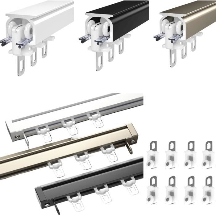 Rail De Rideau Plafond Tringle Rideau Flexible, 100-200-300Cm Rail De ...