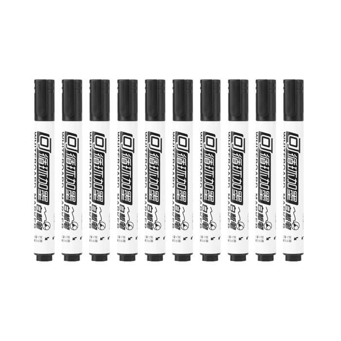 Stylo pour tableau blanc - FDIT - Set de 10 pcs - Couleurs noir, rouge ...