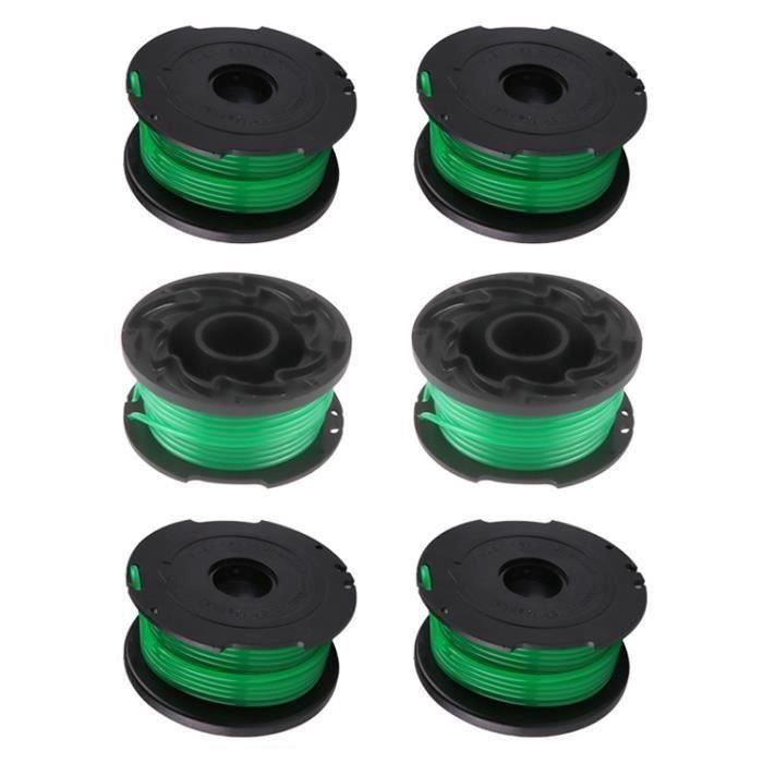 FLYING-Lot de 6 Bobines de Rechange Spinner pour BLACK+DECKER GL7033 GL8033 GL9035 6 x 6 m de ...