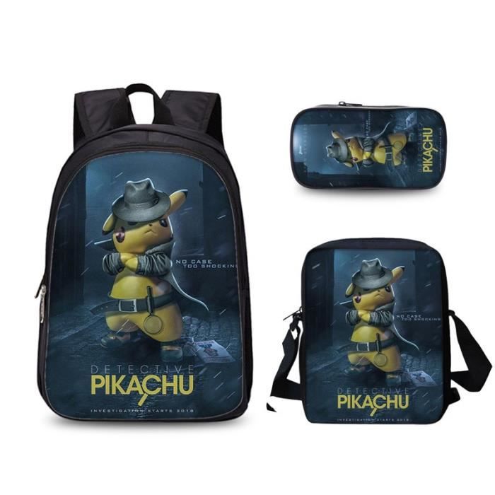 Lot de 3 Sac a dos ecole Cartable college PIKACHU Sac dos Cartable ...