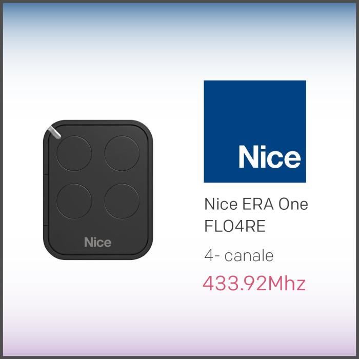 Nice ERA FLOR FLO4RE Télécommande 4 canaux 433.92 MHz Transmetteur. Compatible avec FLOR-S, Inti ...