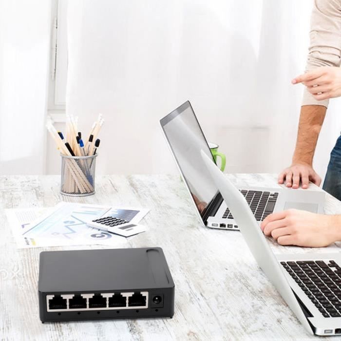 Switche Et Hub Reseau -Switch Ethernet Gigabit 5 ports RJ45 10-100-1012 ...
