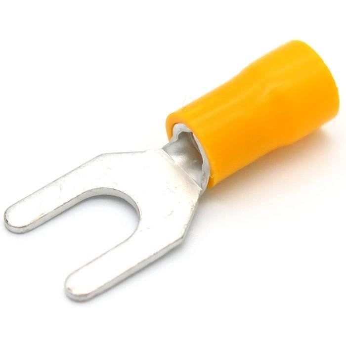 Cosse Electrique Fourches Jaune - Lot de 100 Cosses Electriques (Pour ...